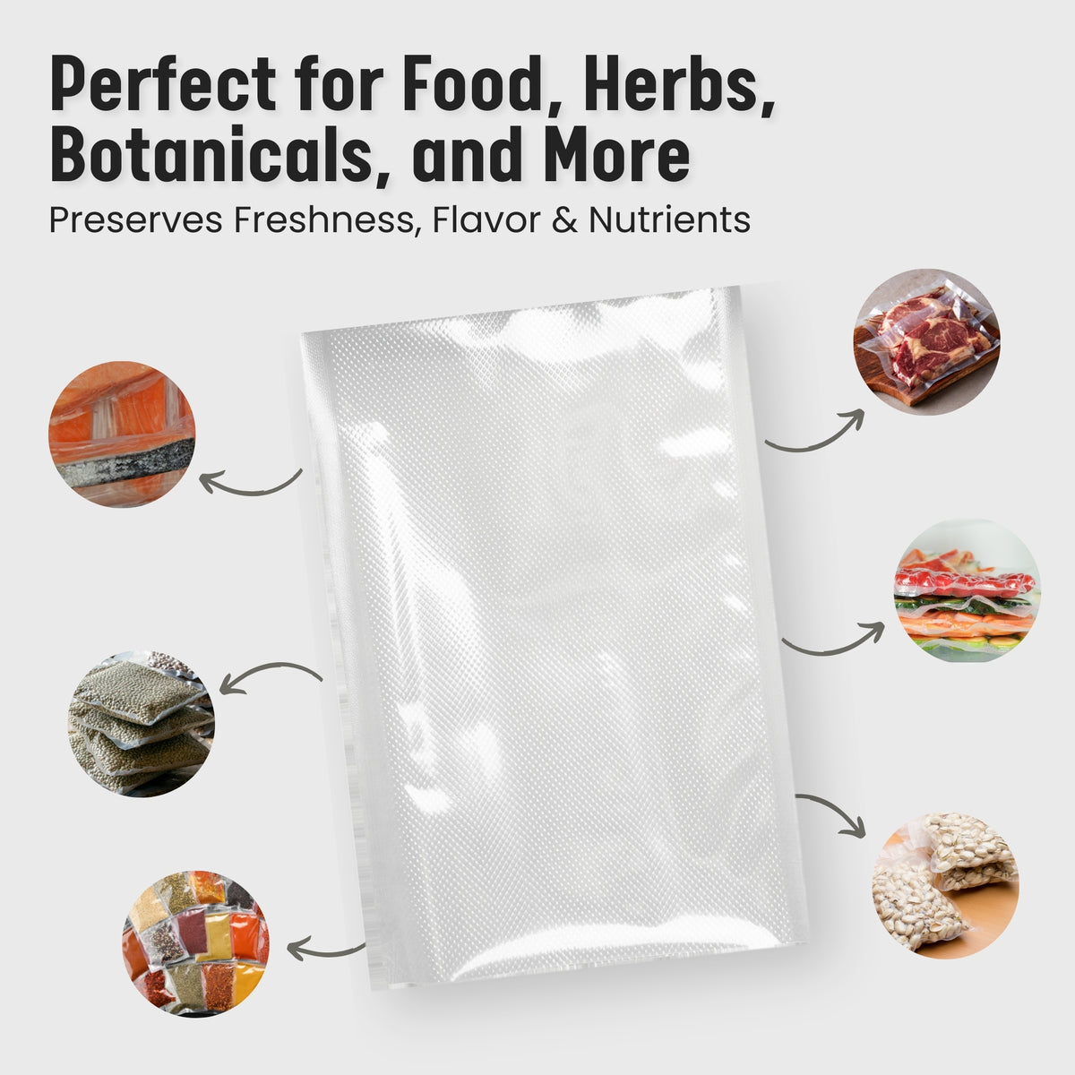 Trapper's Choice Black/Clear Vacuum Seal Bags - Pack of 100 - 15" x 20 ...